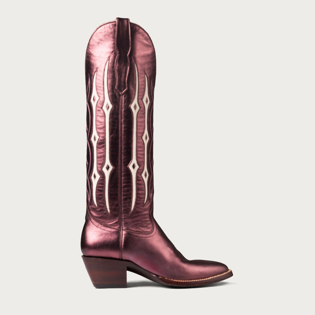 The Austin Boot Sangria Metallic and Bone – CITY Boots