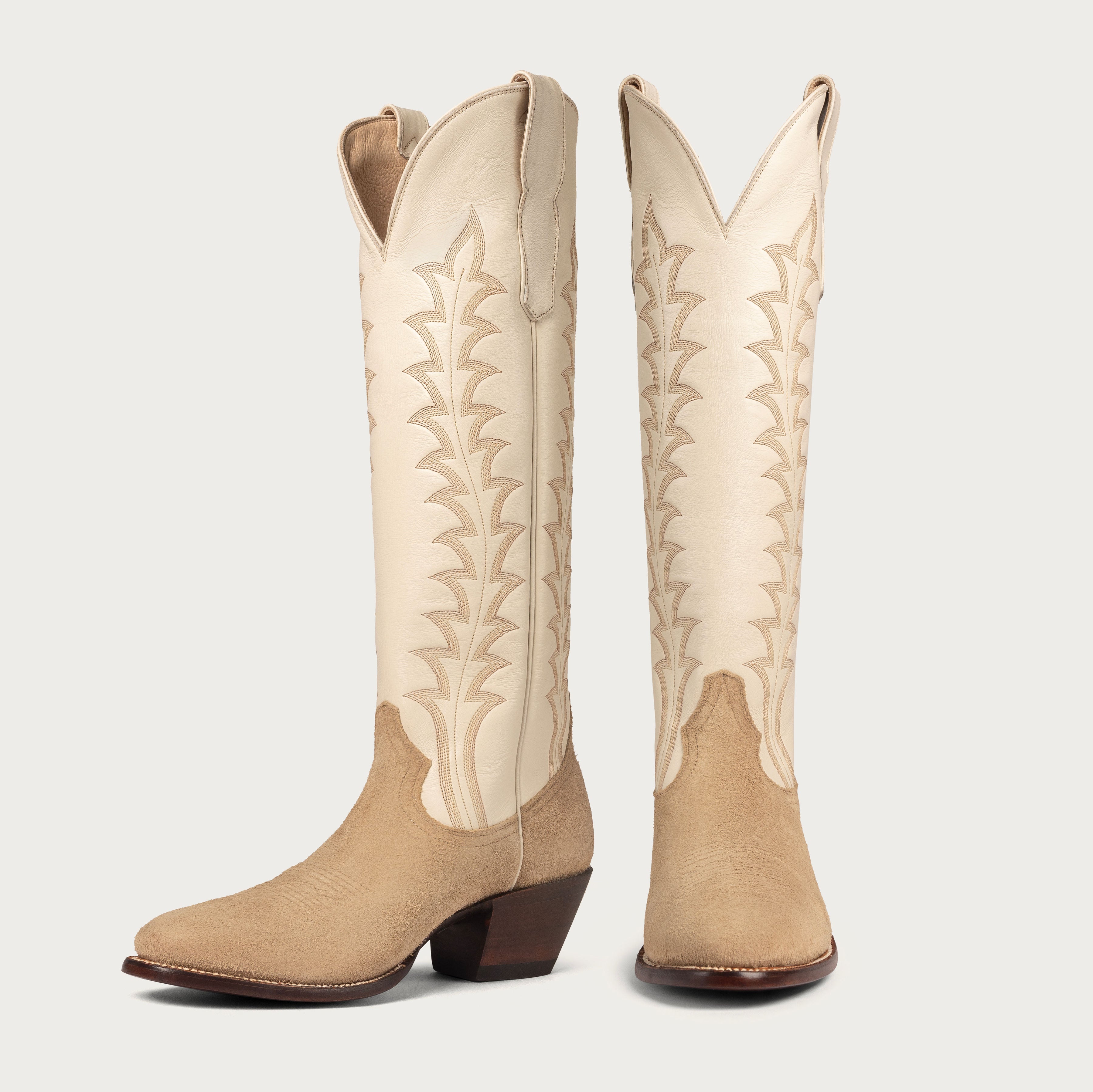 cityboots.com | Amarillo Bone Suede Leather Cowboy Boots – CITY Boots