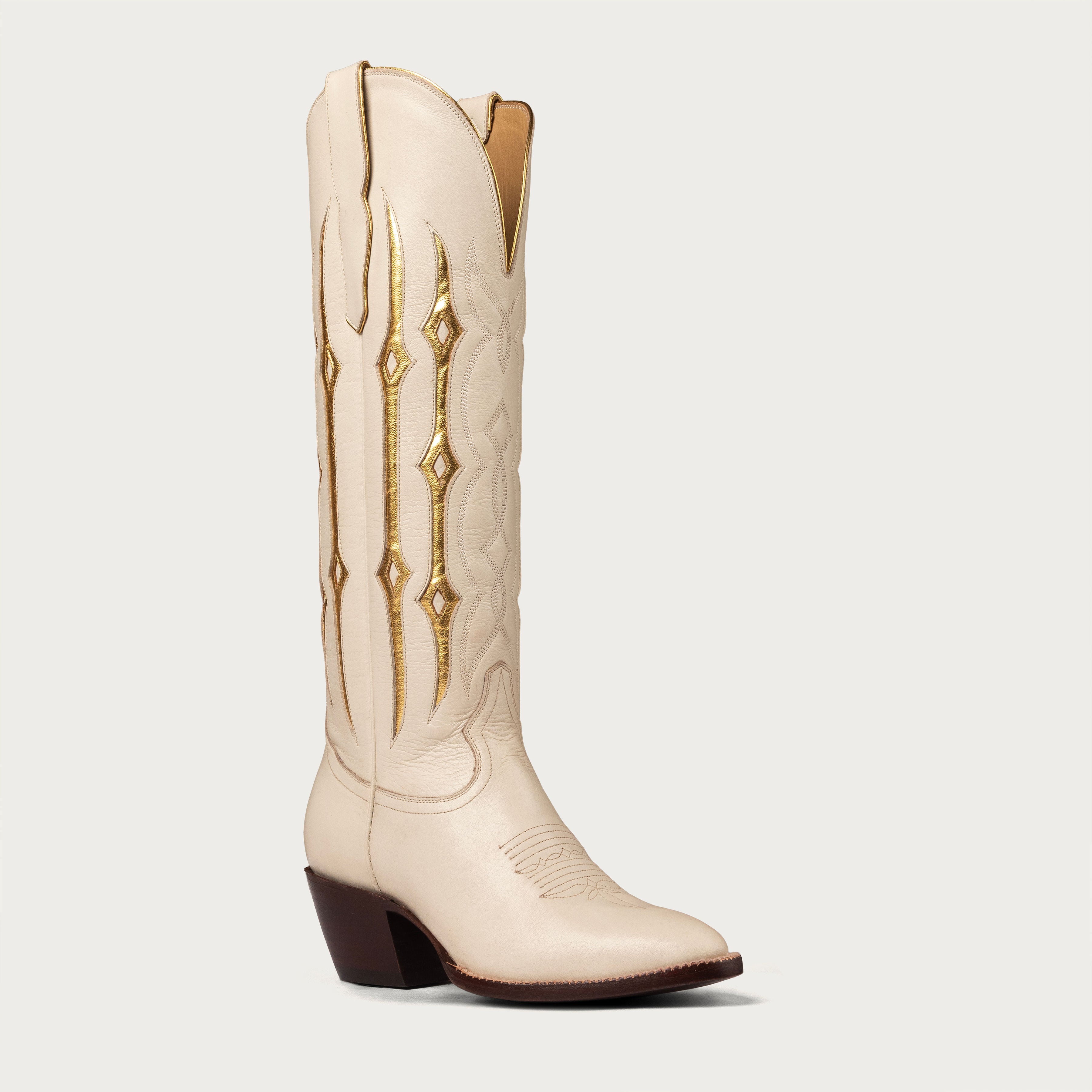 The Austin Boot Bone and Gold – CITY Boots