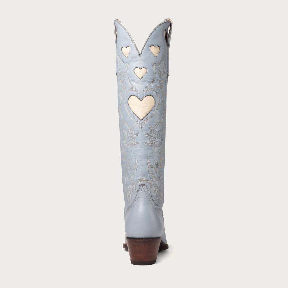 Powder Blue and Bone Heart Boot – CITY Boots