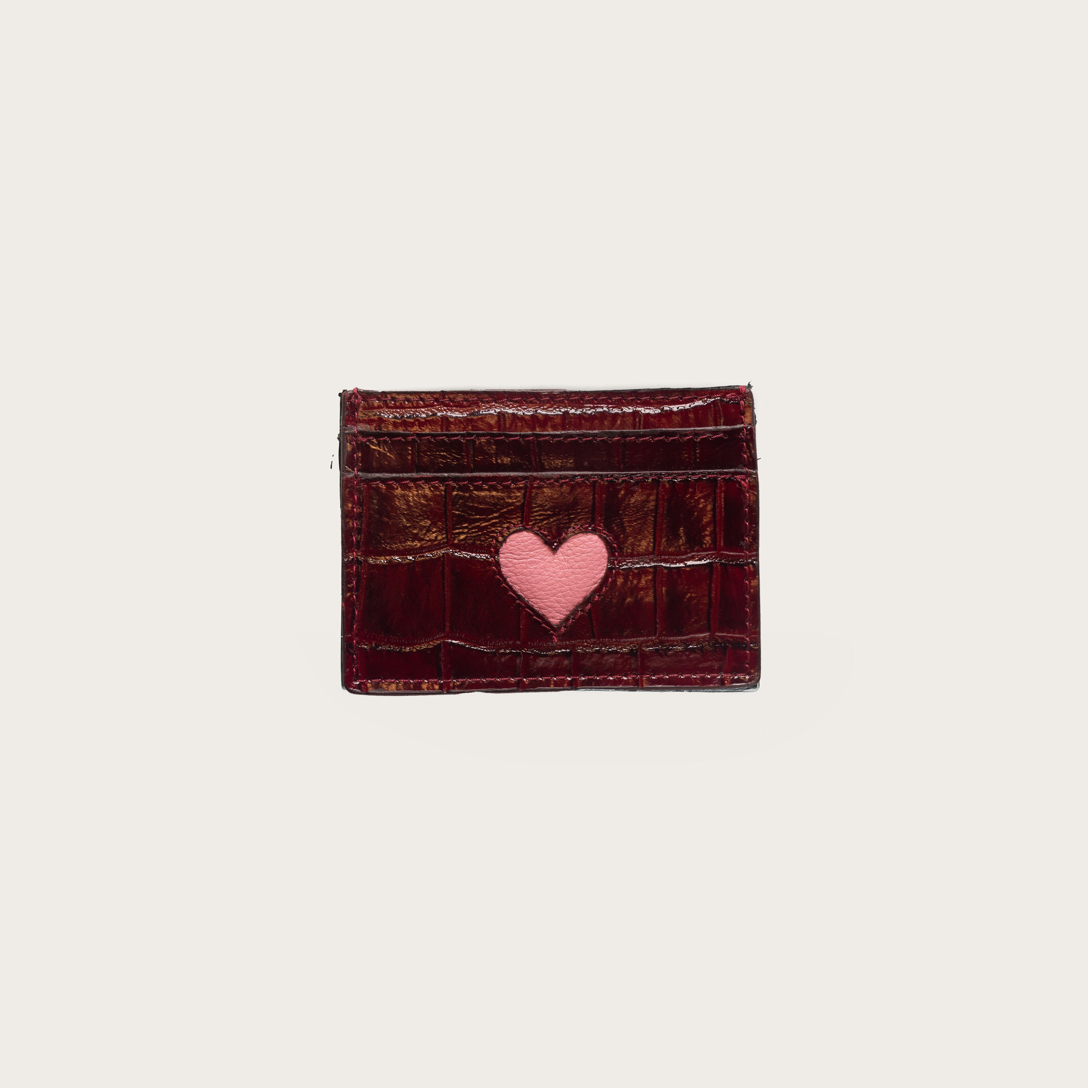 The Heart Wallet Sangria and Pink – CITY Boots