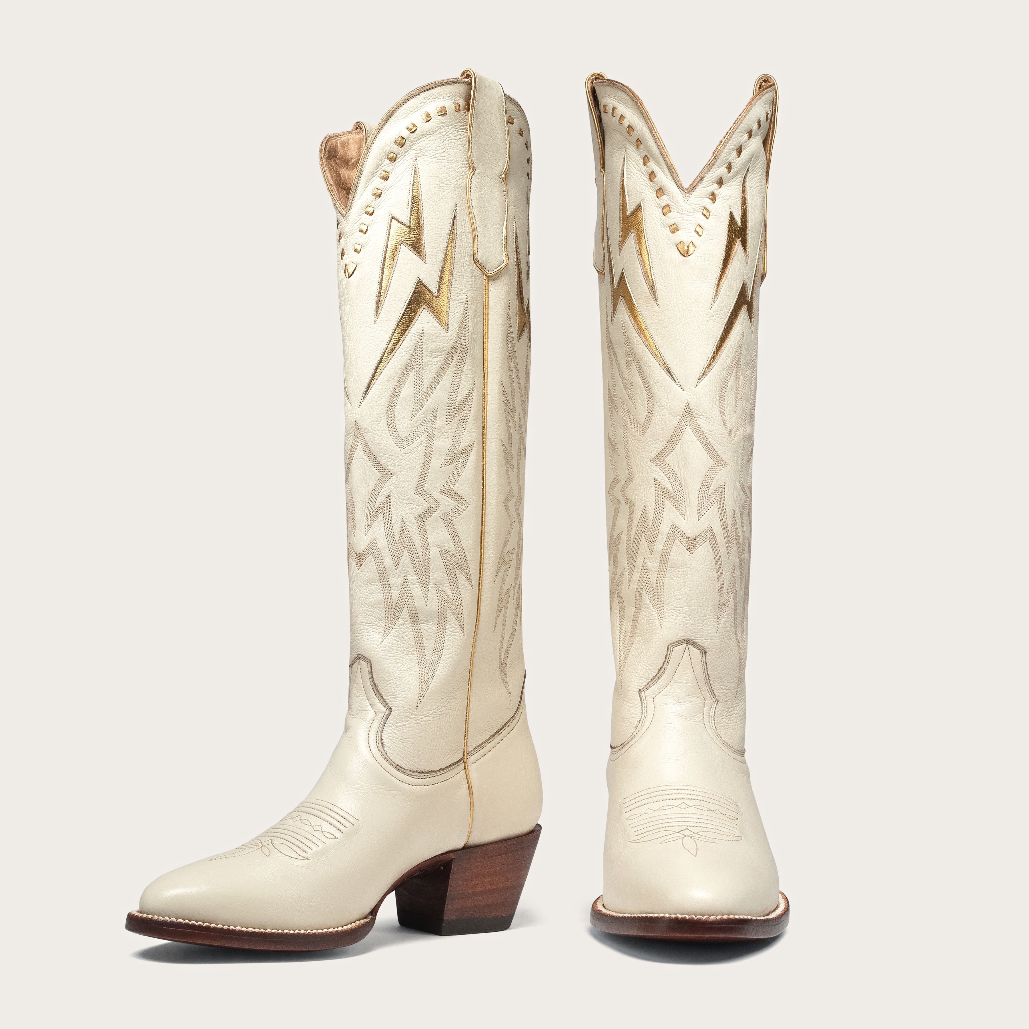 Bone & Gold Lightning Boot – CITY Boots